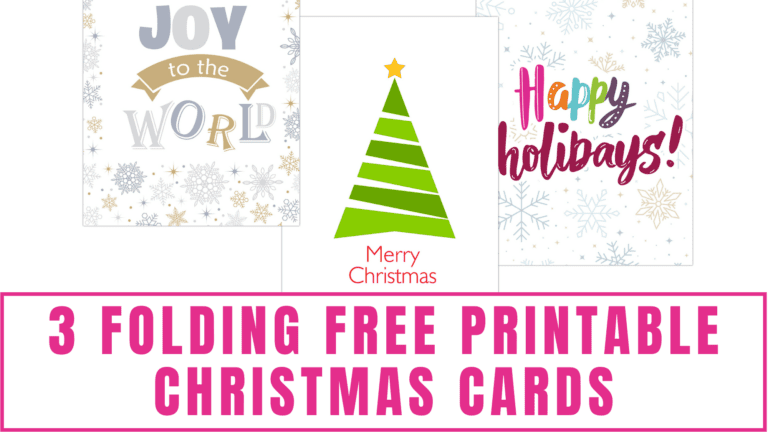 Folding Free Printable Christmas Cards (PDF Downloads)