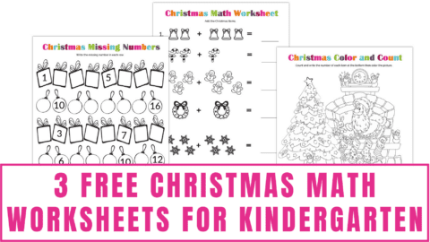 Free Christmas Math Worksheets for Kindergarten