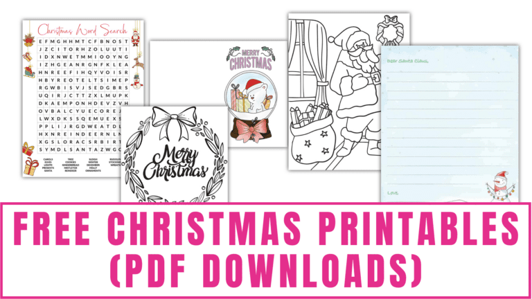 Free Christmas Printables (PDF Downloads)