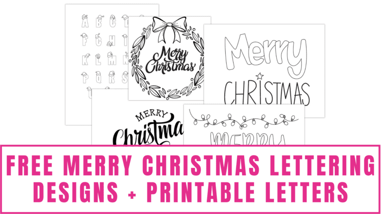 Free Merry Christmas Lettering Designs and Printable Letters
