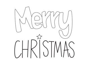 Free Printable Merry Christmas Bubble Letters