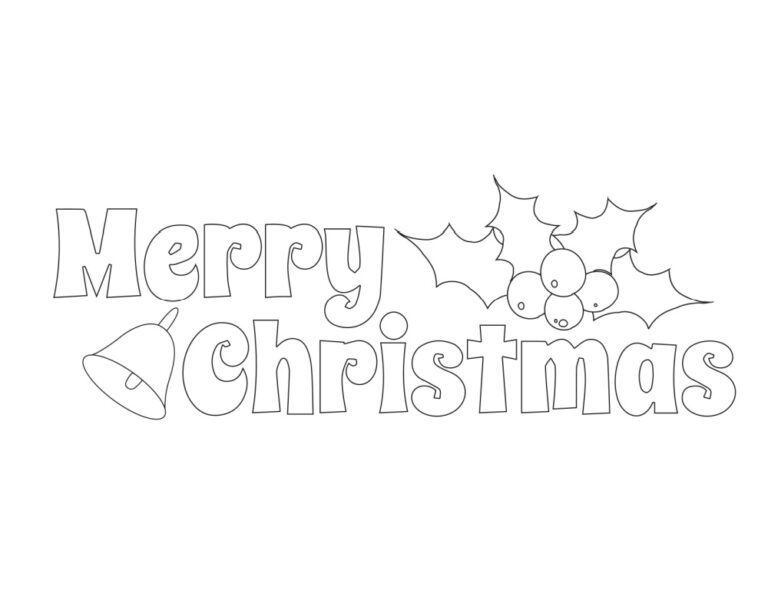 Free Printable Merry Christmas Bubble Letters