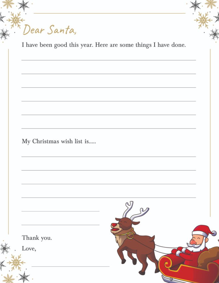 3 Printable Free Christmas Letter Templates