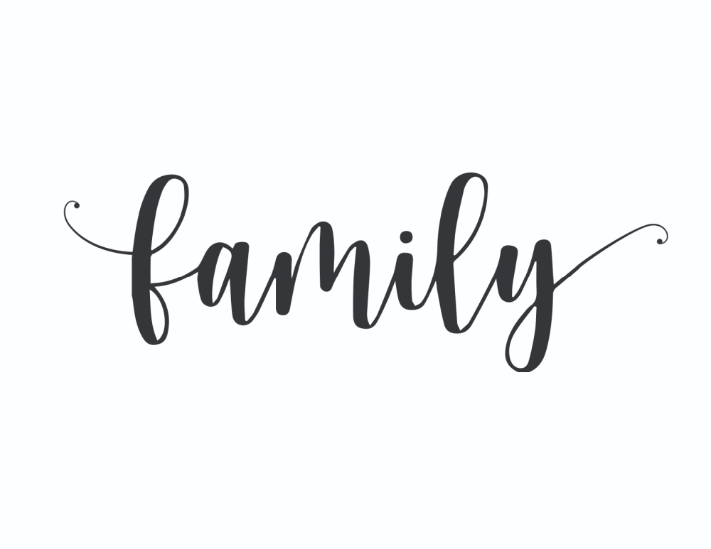 Family In Cursive