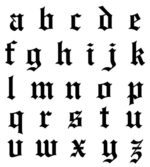 Free Printable Alphabet Letters: Old English Calligraphy Lowercase