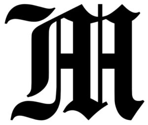 Free Printable Alphabet Letters: Old English Calligraphy Capital M