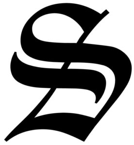 Free Printable Alphabet Letters: Old English Calligraphy Capital S