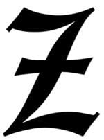 Free Printable Alphabet Letters: Old English Calligraphy Capital Z