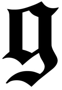 Free Printable Alphabet Letters: Old English Calligraphy Lowercase G