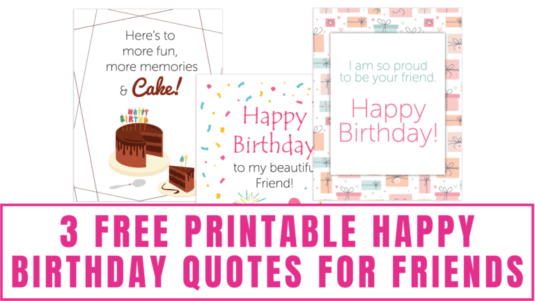 Free Printable Happy Birthday Quotes for Friends