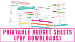 Printable Budget Sheets (PDF Downloads)