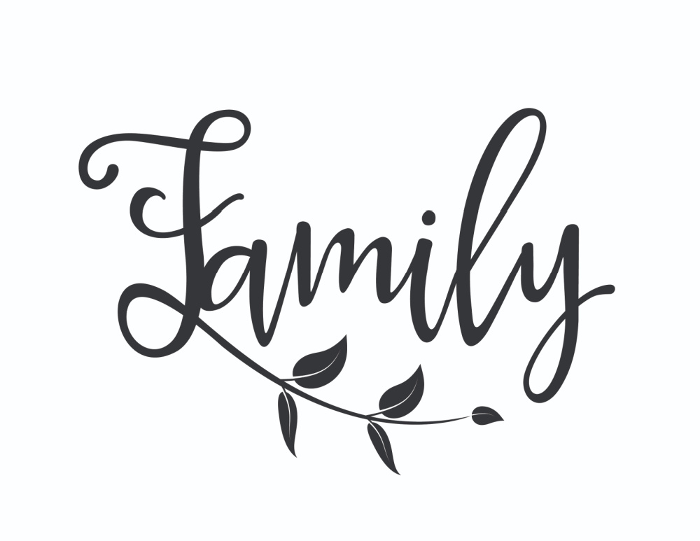 The Word Family In Cursive