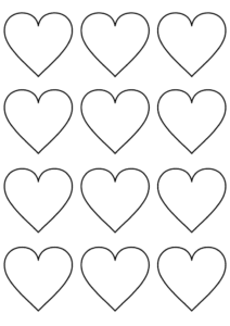 Free Downloadable Stencils: Small, Medium, Large Heart