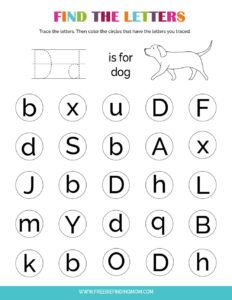 Preschool Printable Worksheets: Letter D