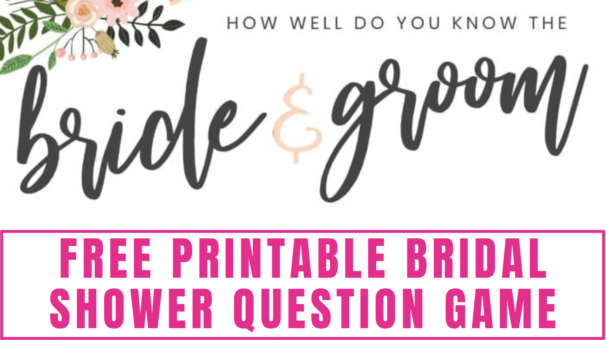 Printable Bridal Shower Bingo Game (30 Cards Included)
