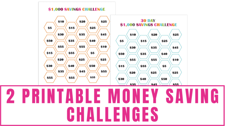 2 Printable Money Saving Challenges