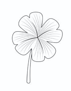 3 Free Printable Four Leaf Clover Drawings
