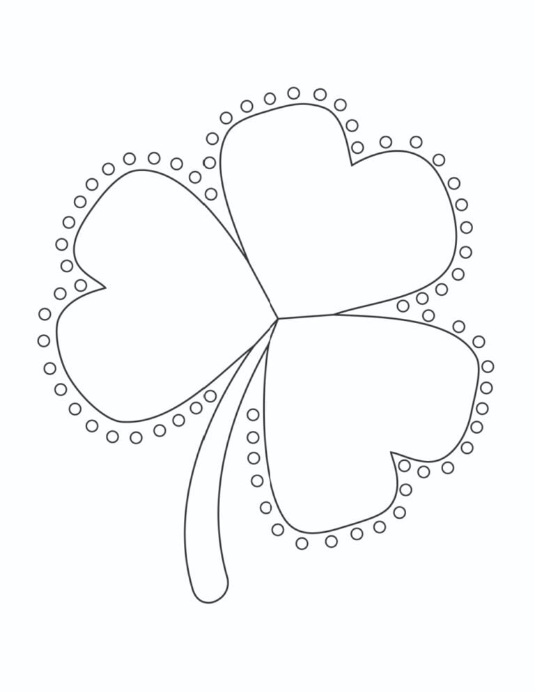 3 Free Printable Shamrock Drawings