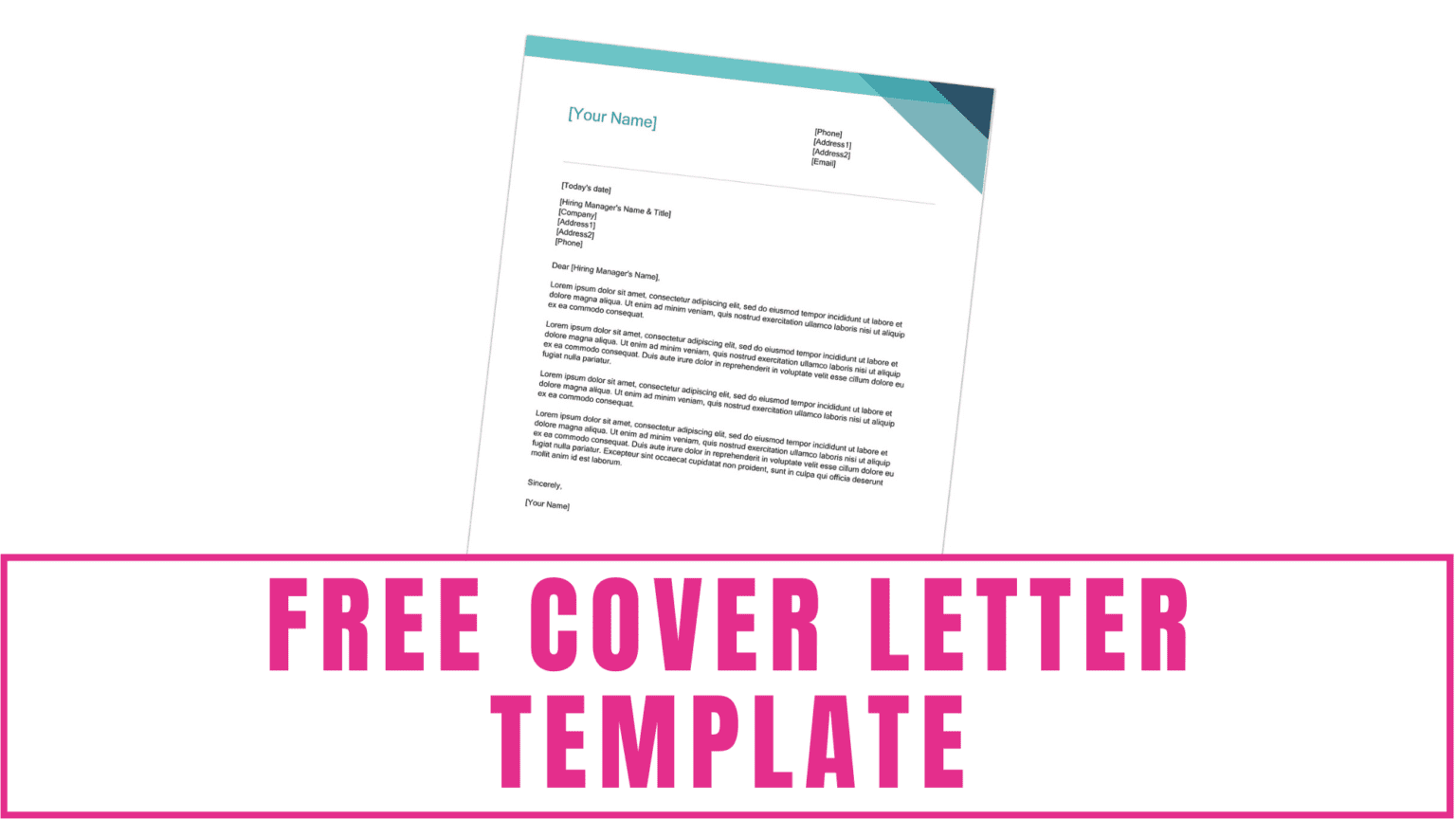 Free Cover Letter Template