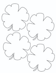 3 Free Shamrock Outline Printables