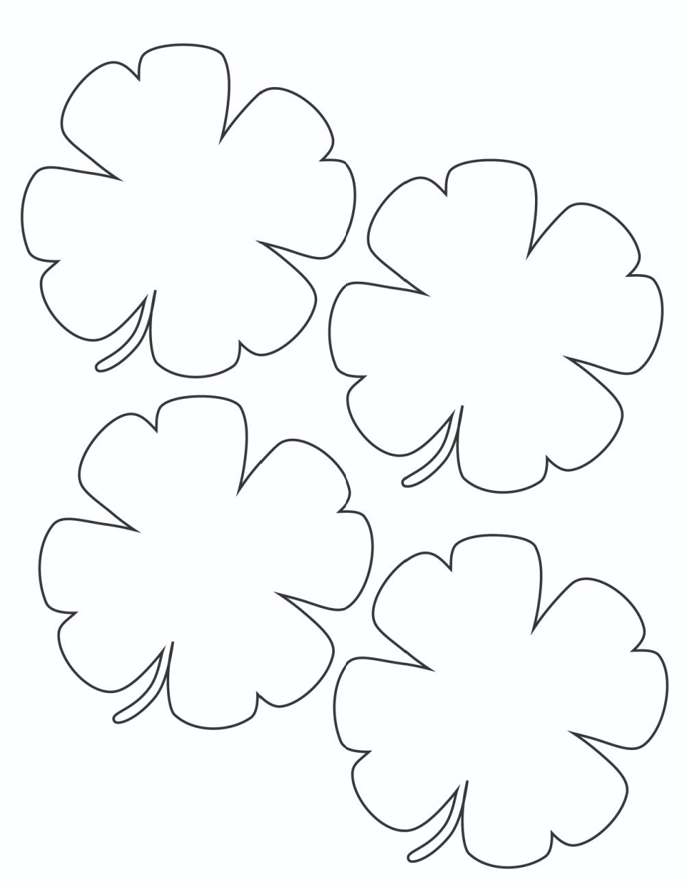 3 Free Shamrock Outline Printables