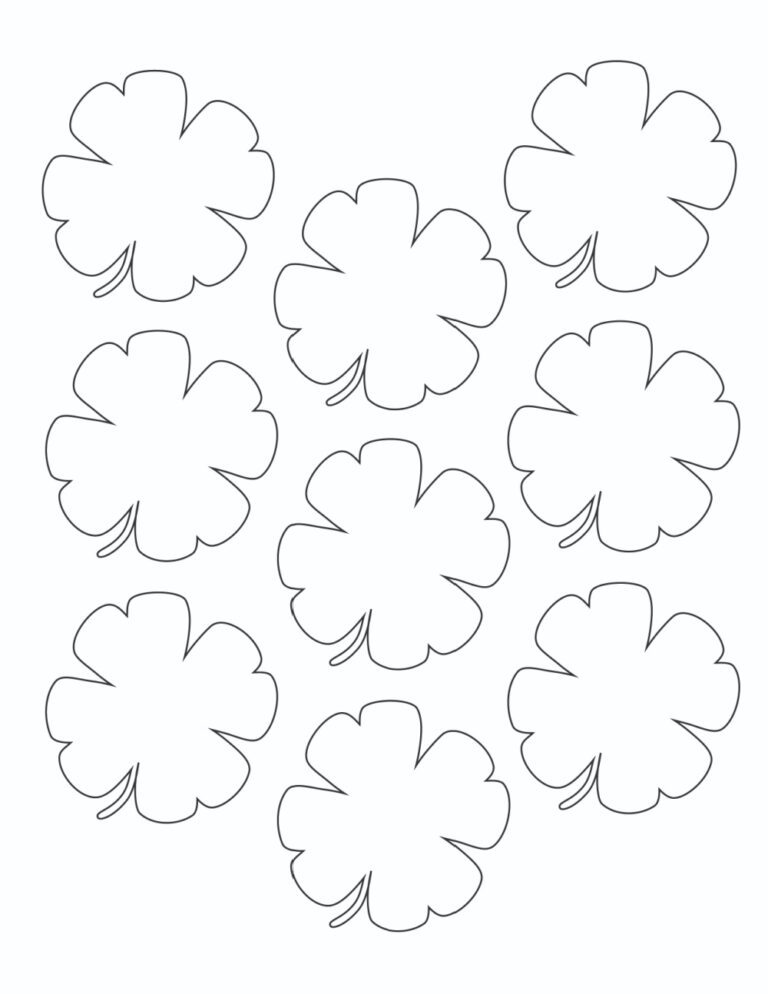 3 Free Shamrock Outline Printables