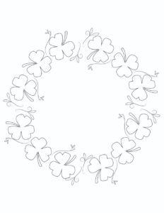 3 Free Printable Shamrock Drawings