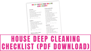 House Deep Cleaning Checklist (PDF Download)
