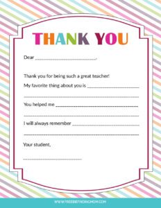 3 Free Teacher Appreciation Letter Ideas
