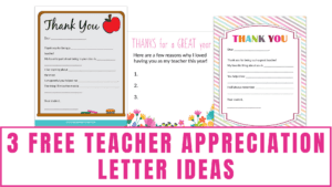 3 Free Teacher Appreciation Letter Ideas