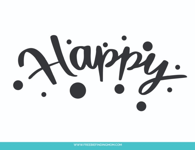 Writing "Happy" with Cursive Letters Printable