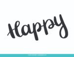 Writing "Happy" with Cursive Letters Printable