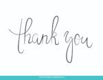 Writing "Thank You" with Cursive Letters Printable