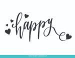 Writing "Happy" with Cursive Letters Printable