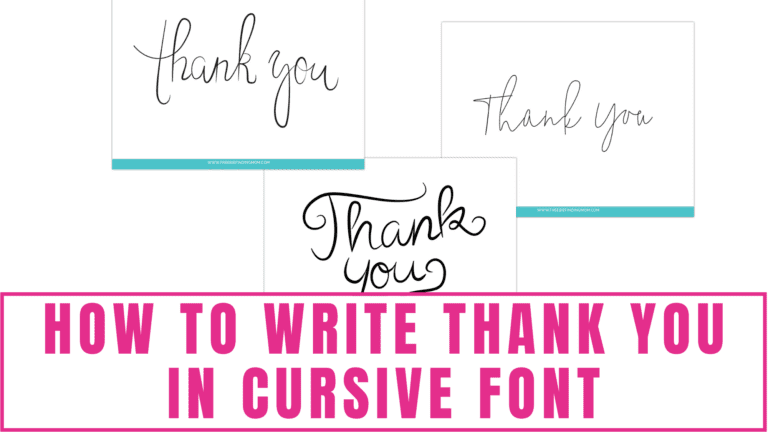 Writing "Thank You" with Cursive Letters Printable