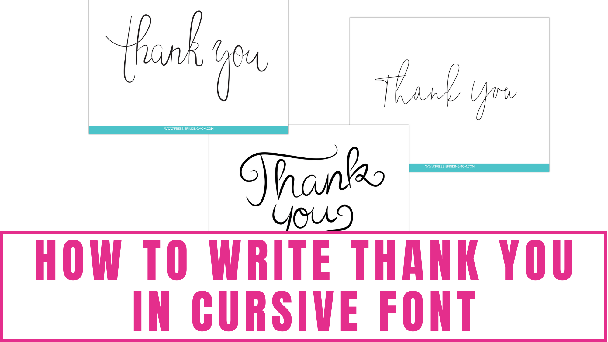 Writing "Thank You" with Cursive Letters Printable