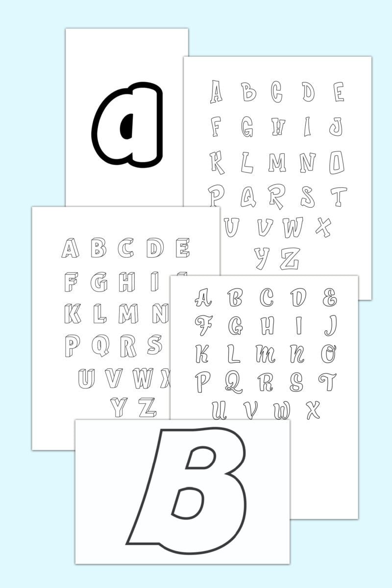 Printable Bubble Letters and Numbers