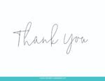 Writing "Thank You" with Cursive Letters Printable
