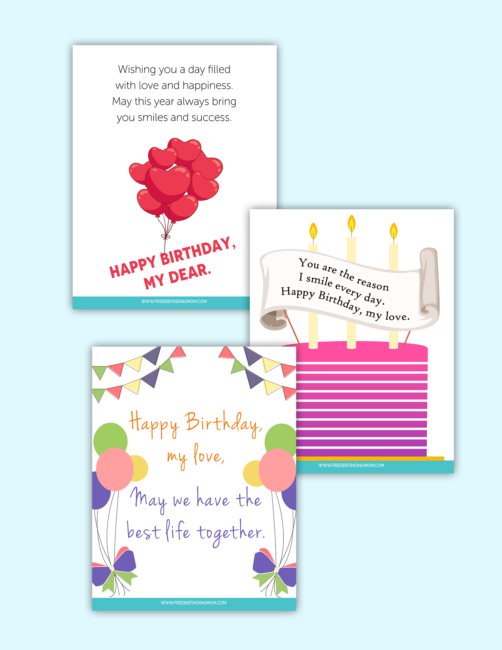 3 Free Printable Happy Birthday I Love You Images and Quotes