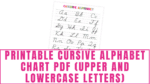 Printable Cursive Alphabet Chart PDF (Upper and Lowercase Letters)