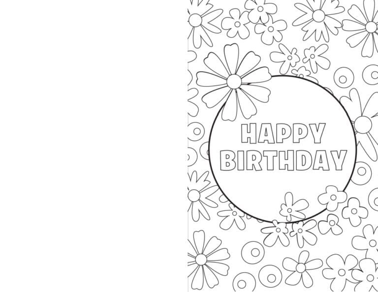 3 Printable Birthday Card Drawing Ideas