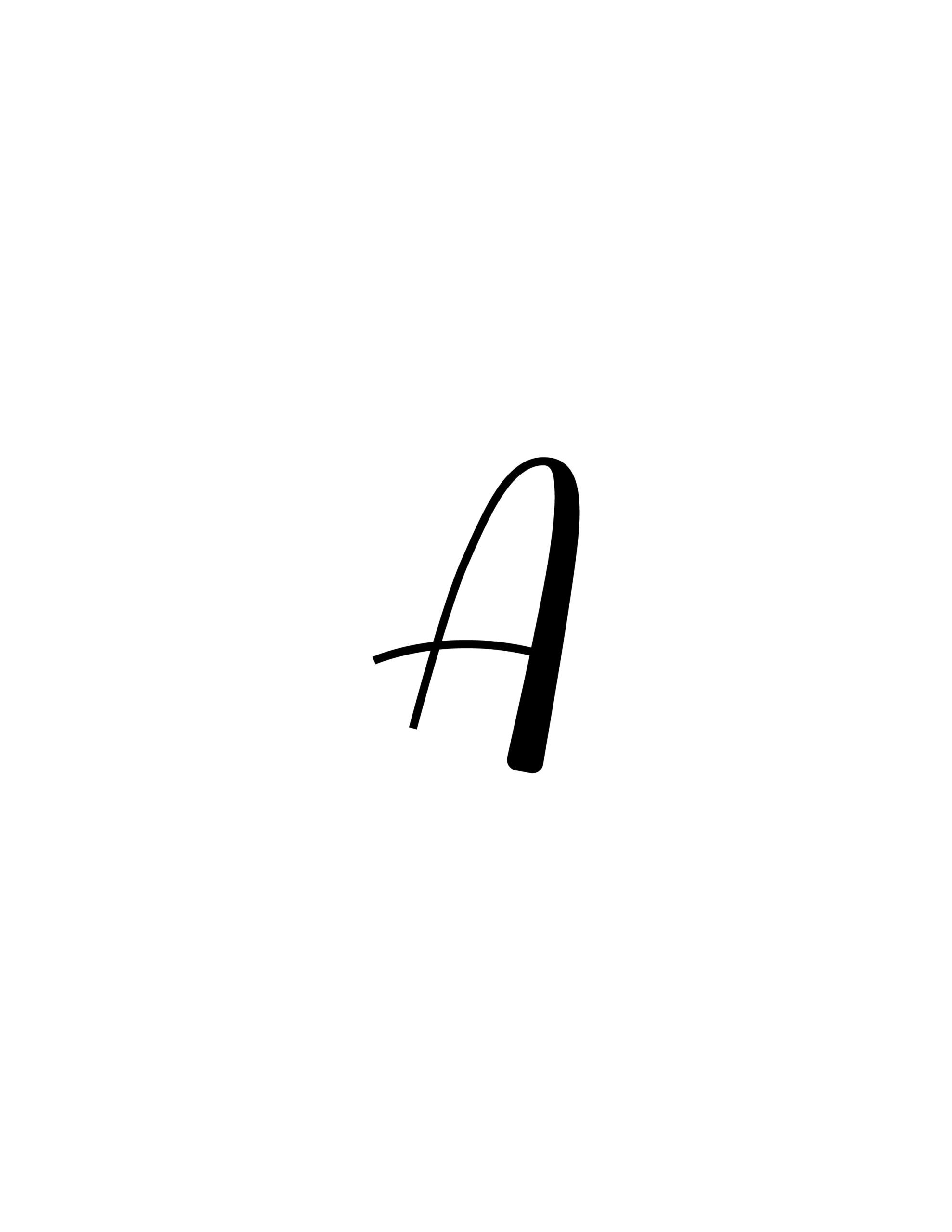 Cursive Calligraphy Alphabet Letter Printables