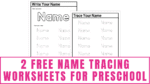 Printable Preschool Tracing Worksheets: Name Tracing
