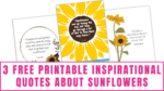 Free Printable Inspirational Quotes About Sunflowers