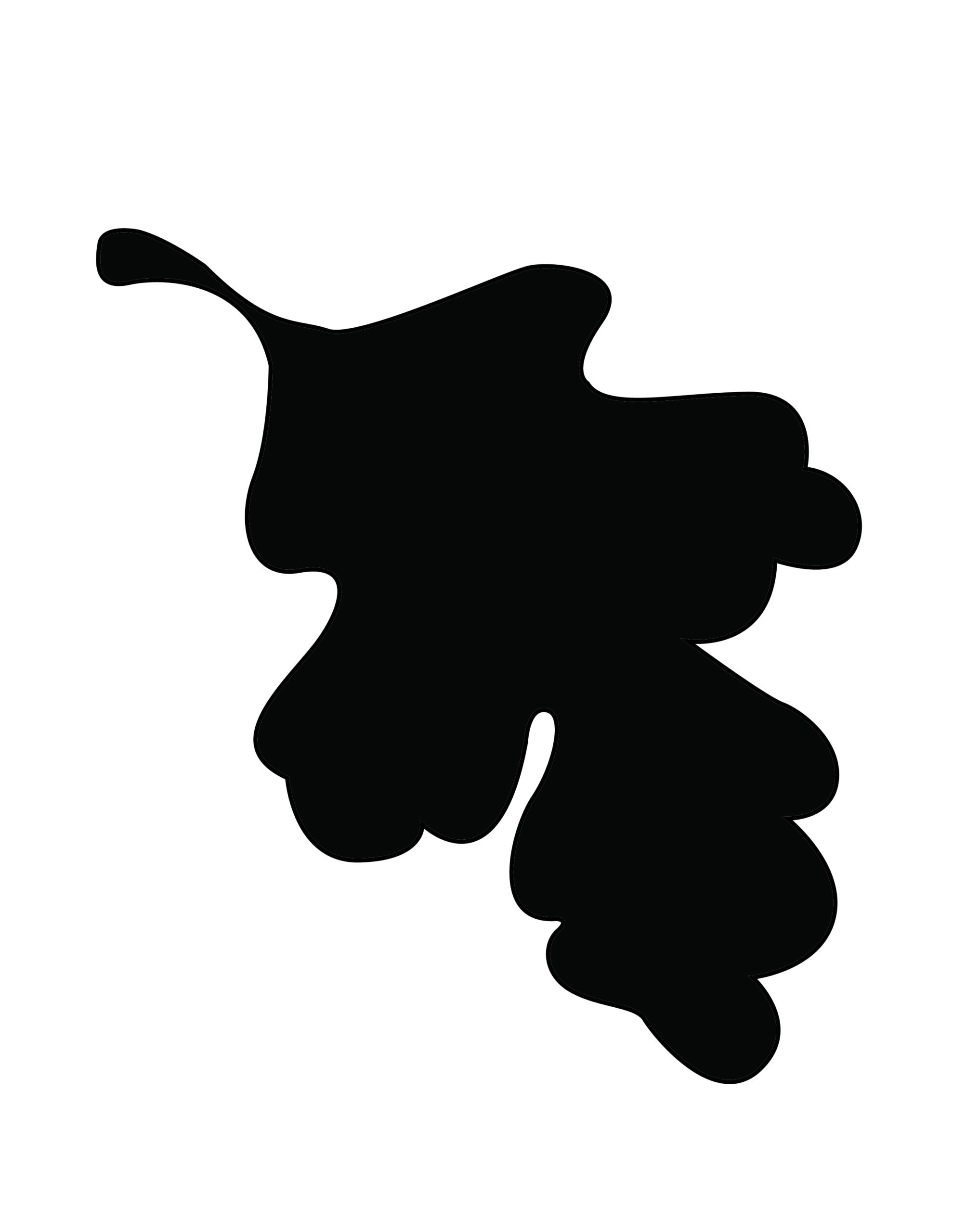 6 Free Fall Leaf Stencils (Printable PDFs)