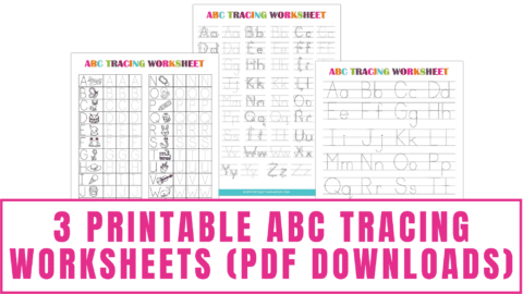 ABC Letters Printable Tracing Worksheets