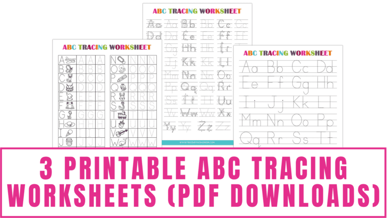 ABC Letters Printable Tracing Worksheets