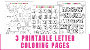 3 Printable Letter Coloring Pages