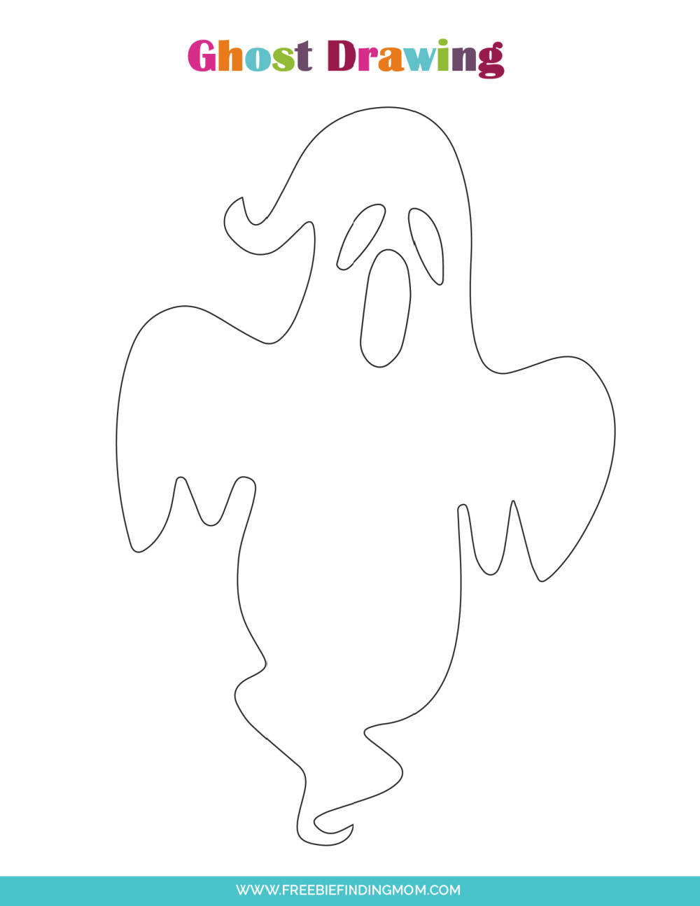 3 Free Cute Ghost Drawings (Easy Templates)