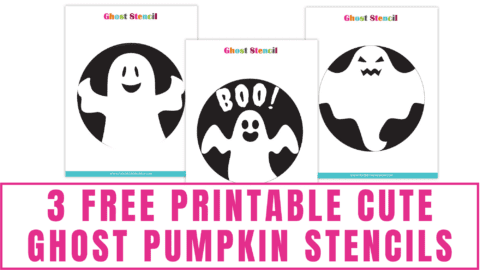 3 Free Printable Cute Ghost Pumpkin Stencils